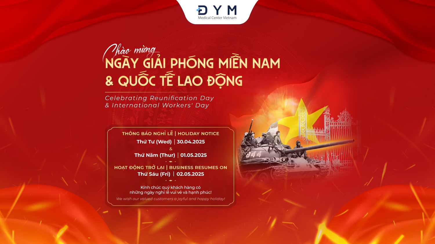 Phòng Khám Đa Khoa Quốc Tế DYM Tại TP.HCM Hà Nội - KỶ NIỆM 50 NĂM GIẢI PHÓNG MIỀN NAM, THỐNG ...